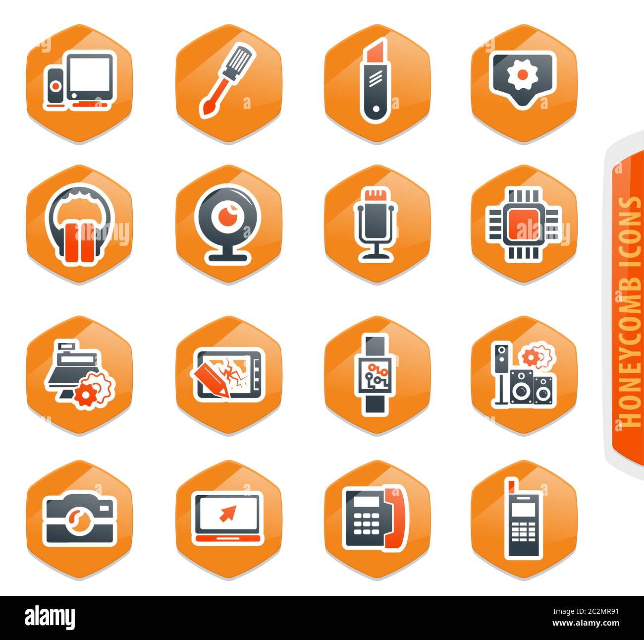 Electronic repair vector icons for user interface design Stock Photo ...