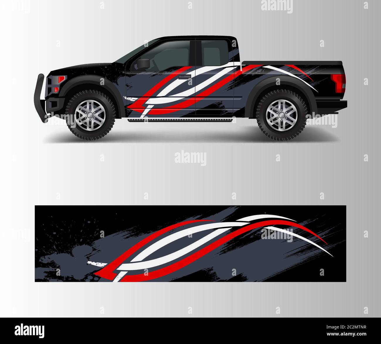 wrap graphic design vector for off road truck. Abstract sporty and ...