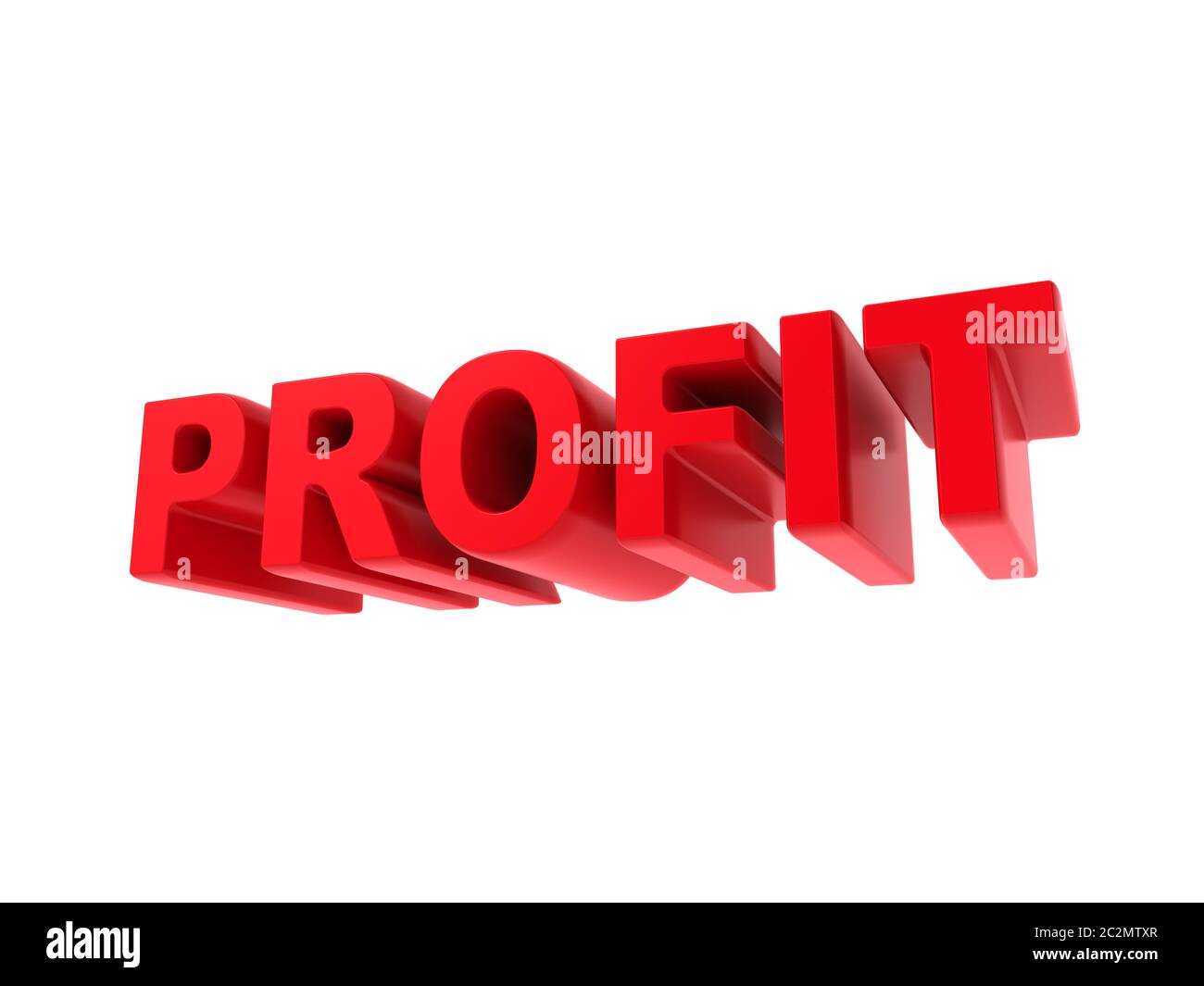 Profit - Red Text Isolated on White. Business Concept Stock Photo - Alamy