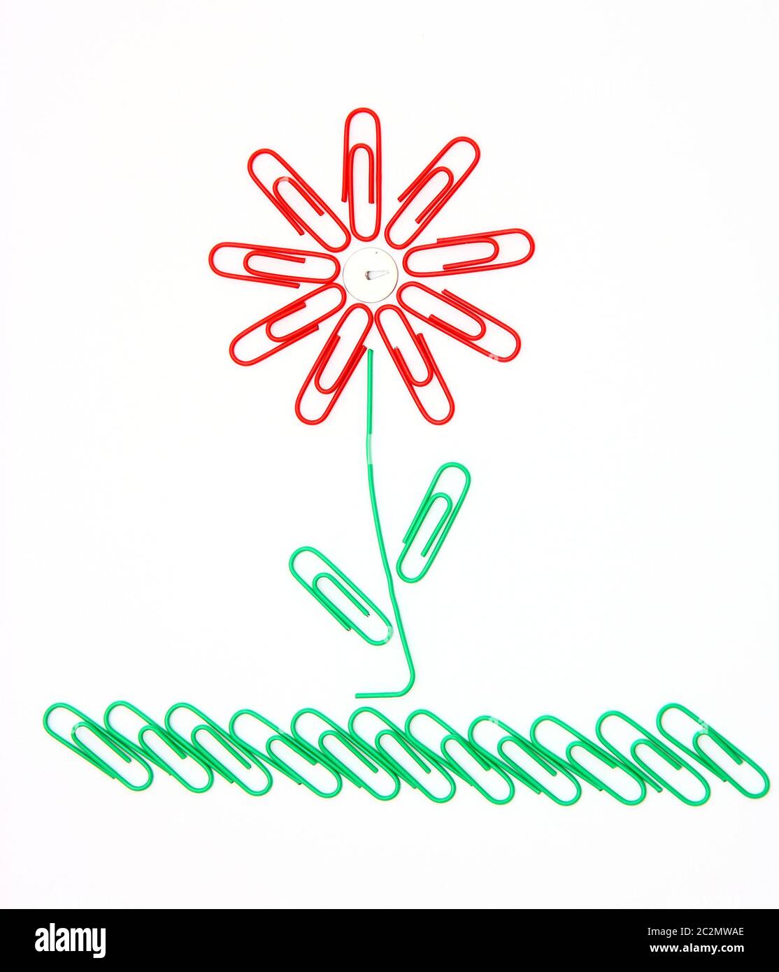 Flower from paper clips Stock Photo - Alamy