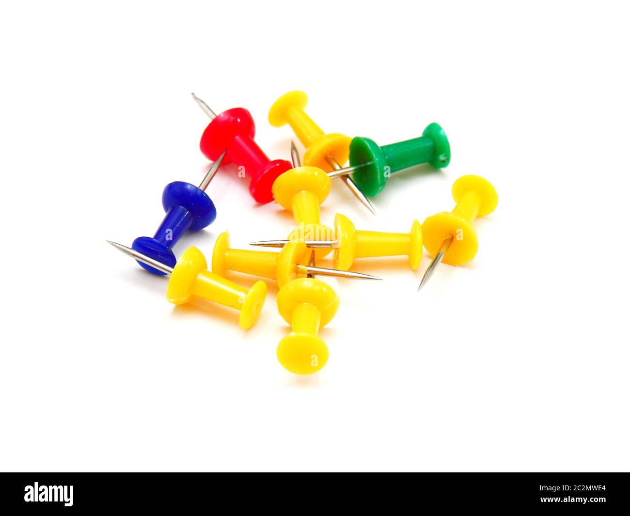 colorful office pins isolated Stock Photo - Alamy