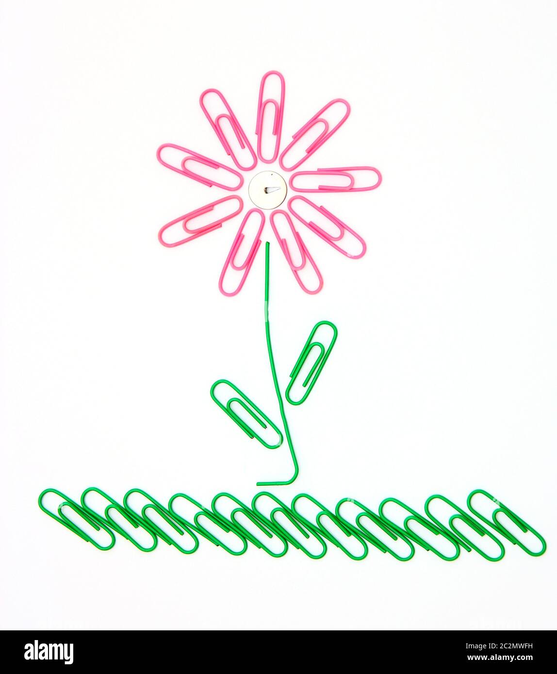 Flower from paper clips Stock Photo - Alamy