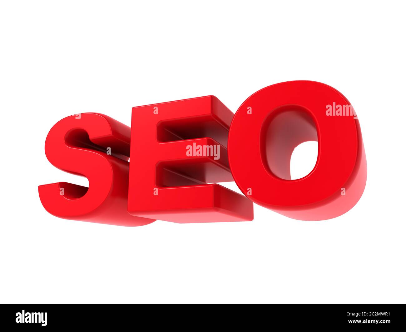 SEO - Red Text Isolated on White. Internet Concept Stock Photo - Alamy