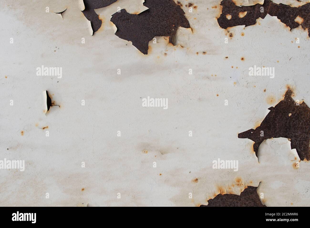 Rusty white metal surface texture background Stock Photo - Alamy