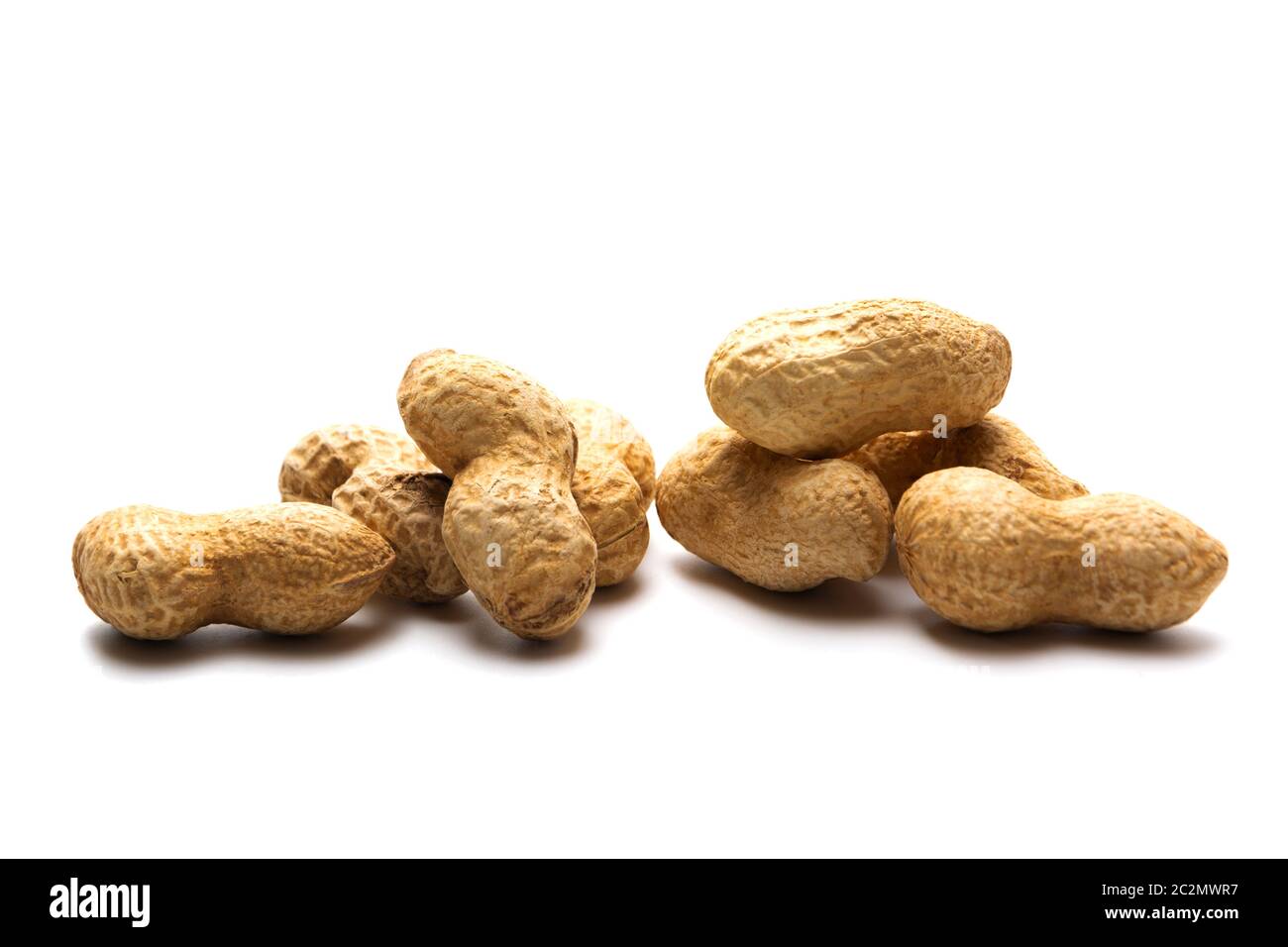 Peanut in a shell isolated on white background. Dried peanuts in ...