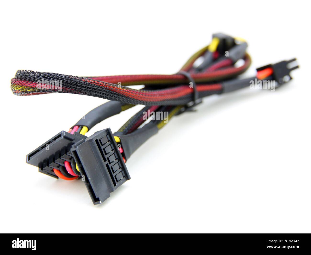 Hard disk drive power cables with electronic cable Stock Photo - Alamy