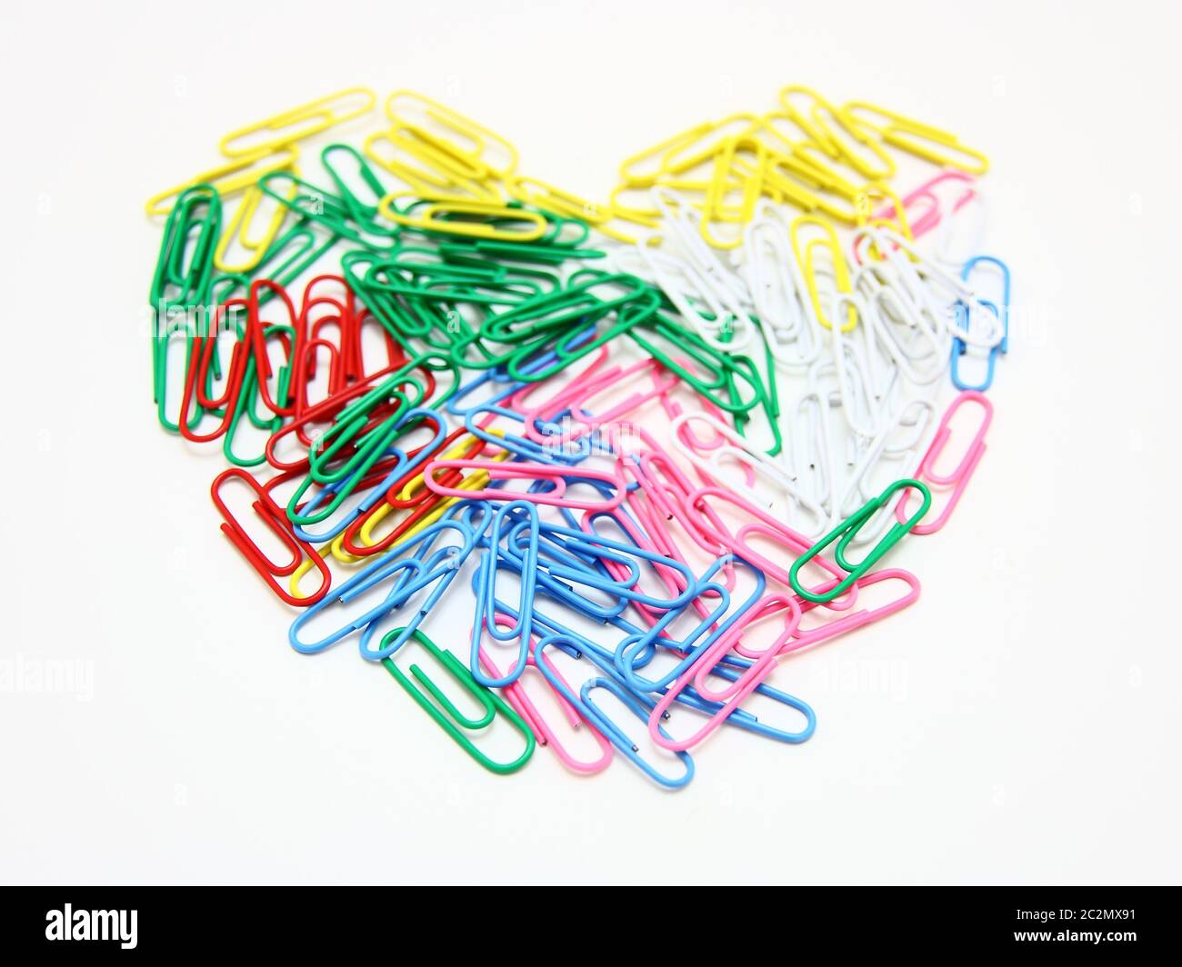 Heart from paper clips Stock Photo - Alamy