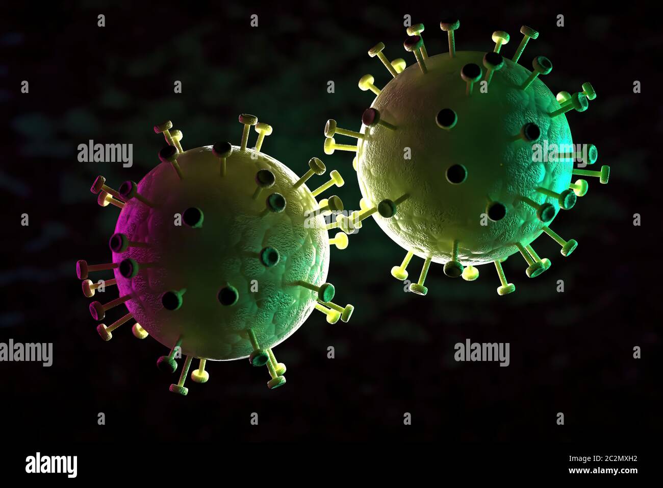3d illustration, close up of microscope Hepatitis B Virus Stock Photo ...