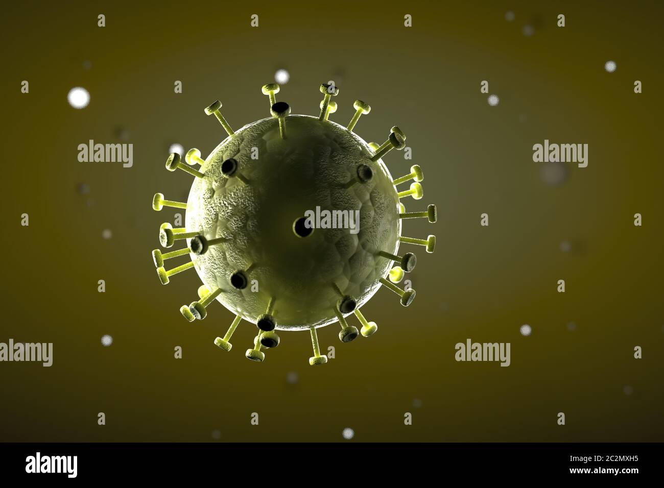 3d illustration, close up of microscope Hepatitis B Virus Stock Photo ...