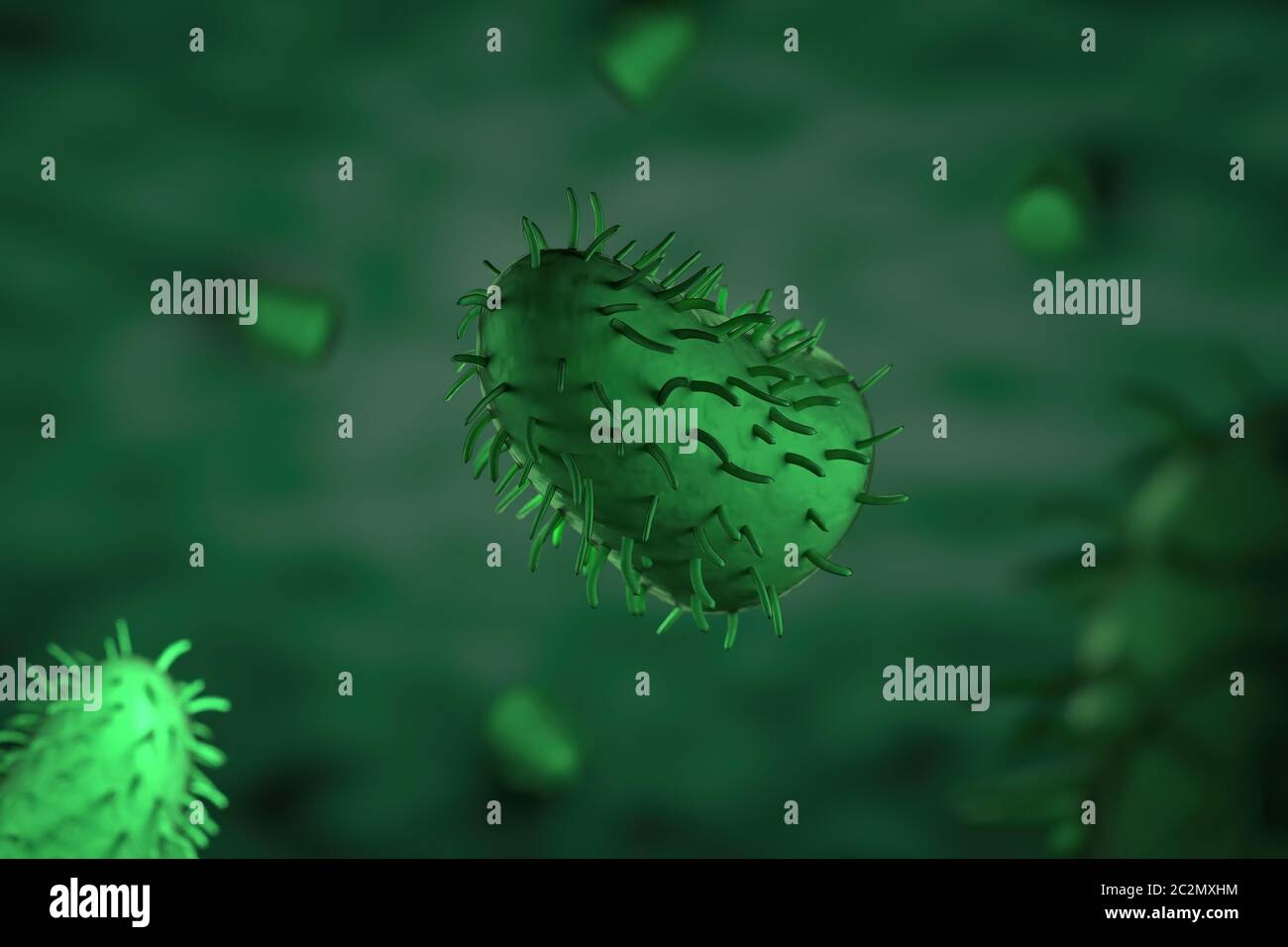 3d illustration, close up of microscope Rabies Virus Stock Photo - Alamy