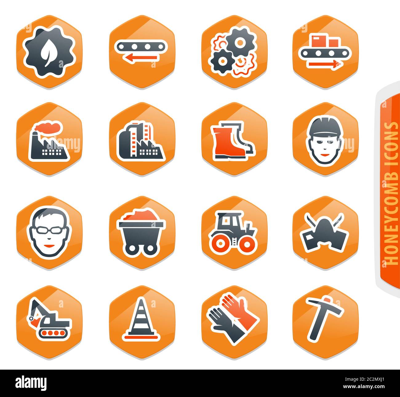 Industrial color vector icons for user interface design Stock Photo - Alamy