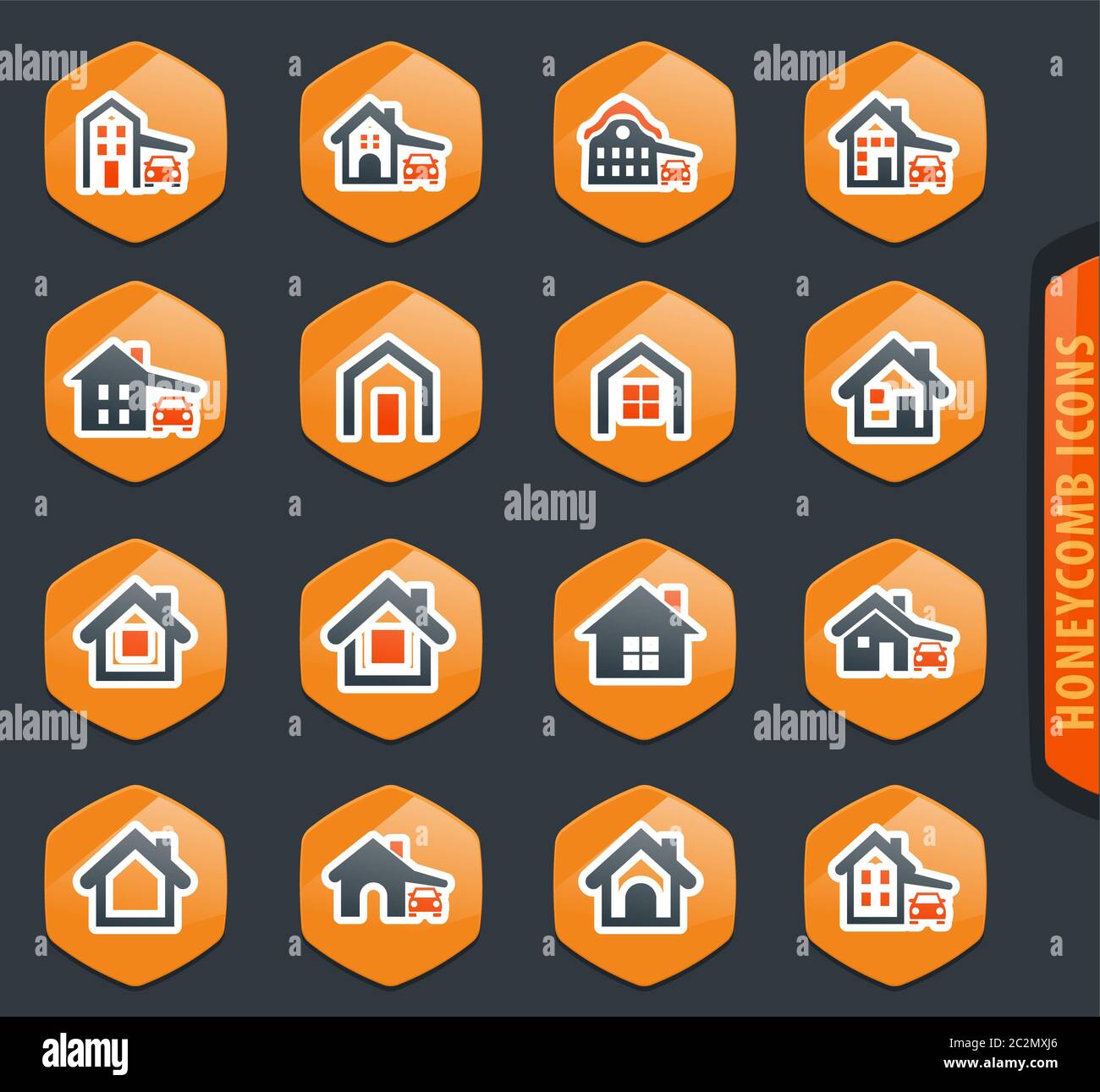 house type vector icons for user interface design Stock Photo - Alamy