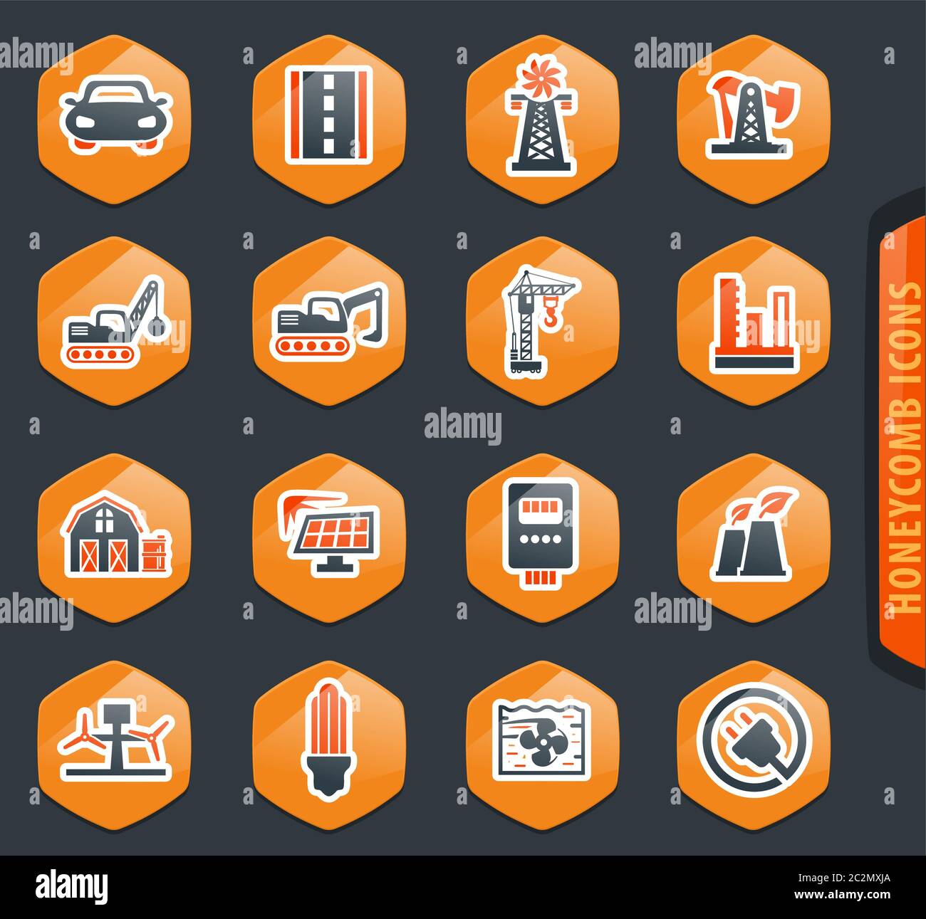Industry vector icons for user interface design Stock Photo - Alamy