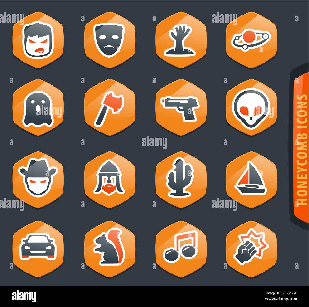 Set of movie genres color vector icons for user interface design Stock ...