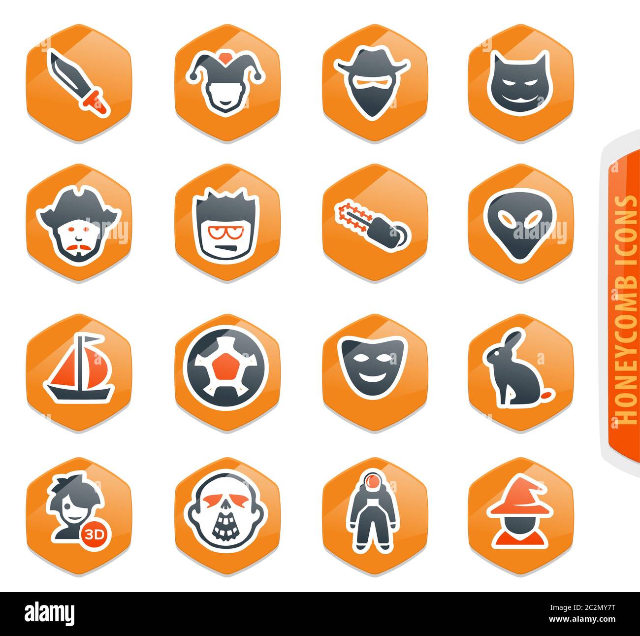 Set of movie genres color vector icons for user interface design Stock ...