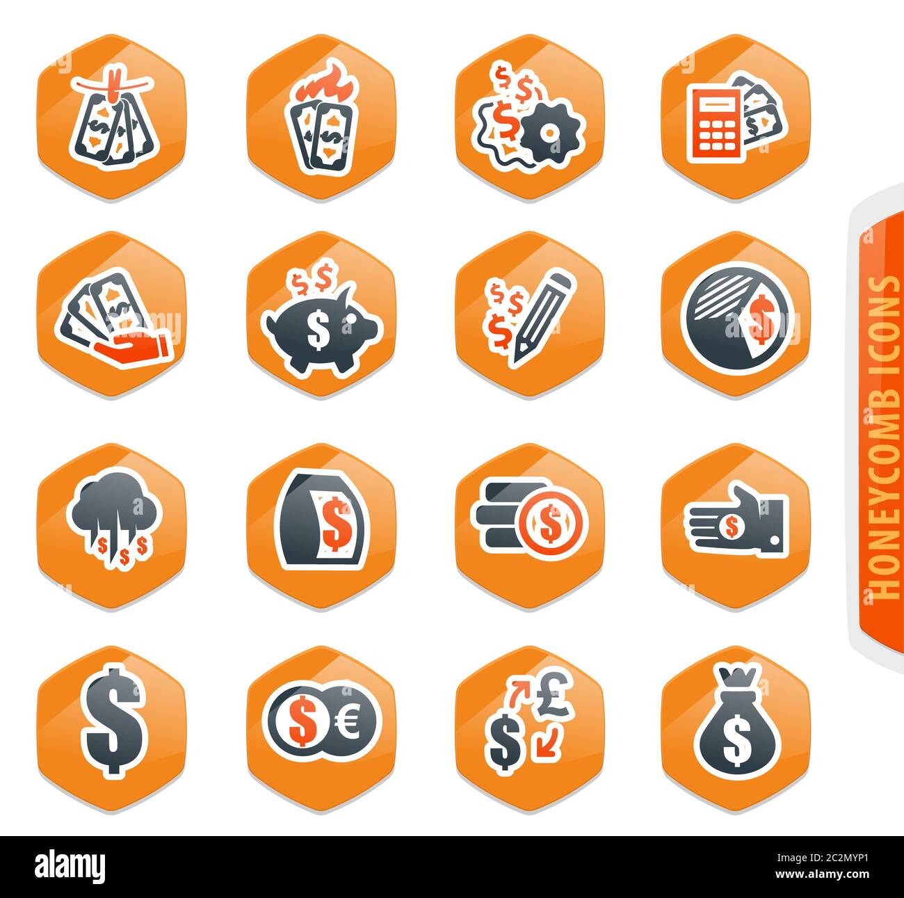 Money color vector icons for user interface design Stock Photo - Alamy