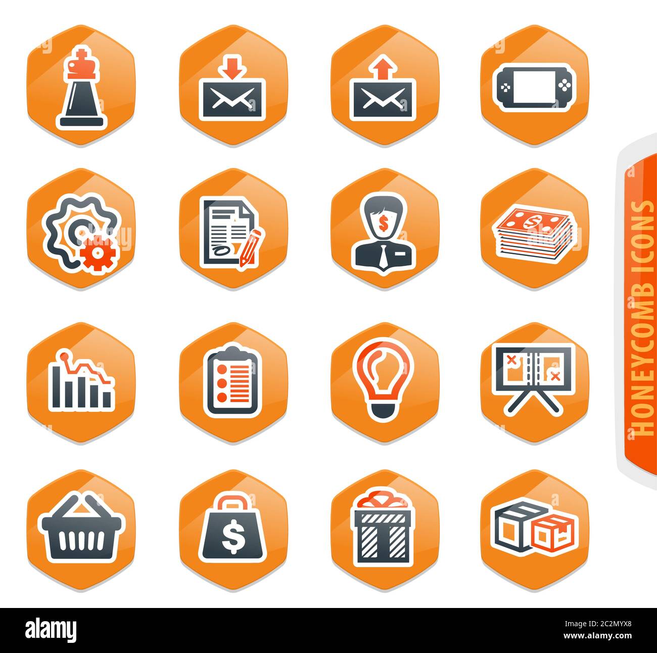 Marketing color vector icons for user interface design Stock Photo - Alamy