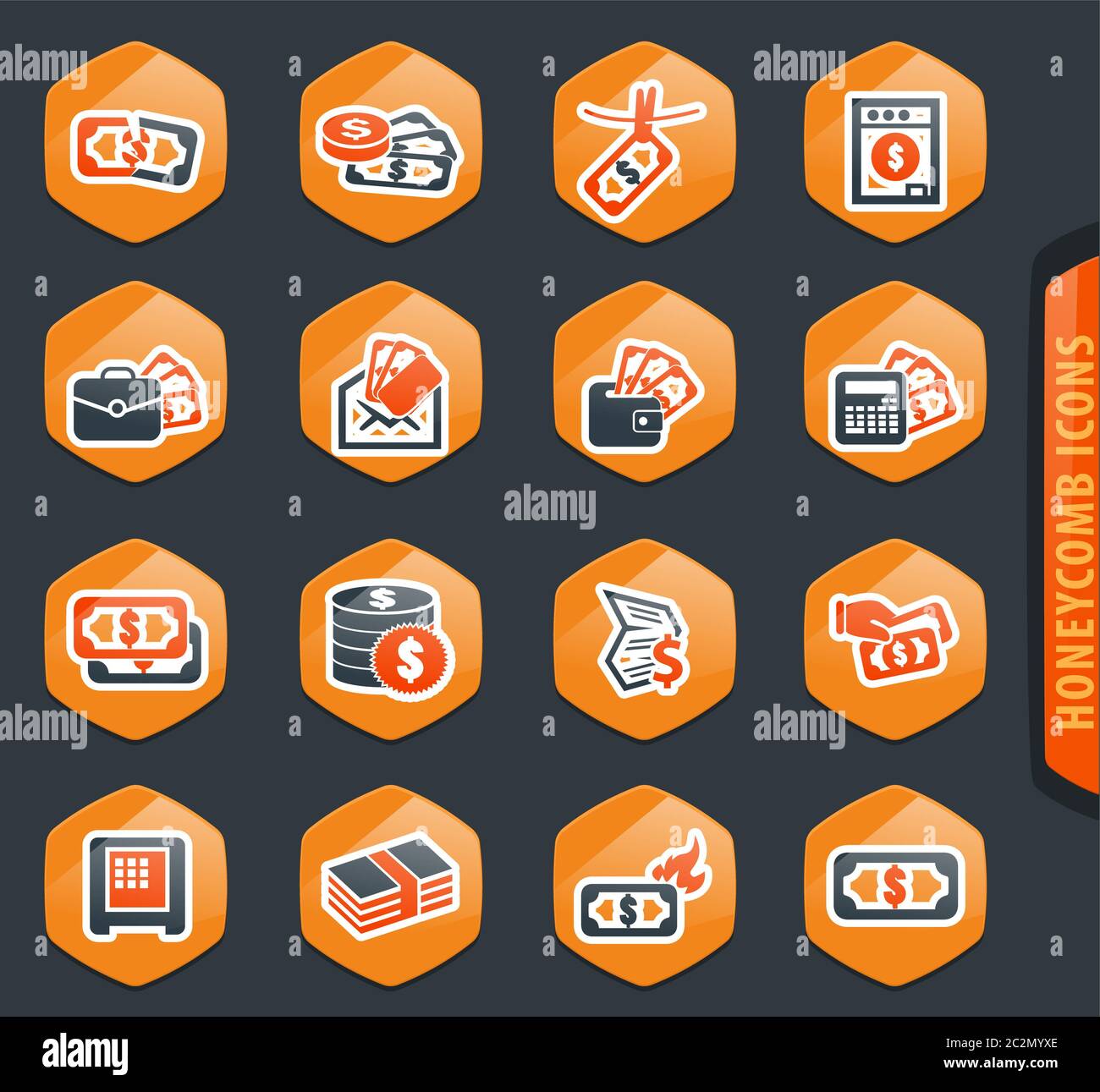 Money color vector icons for user interface design Stock Photo - Alamy