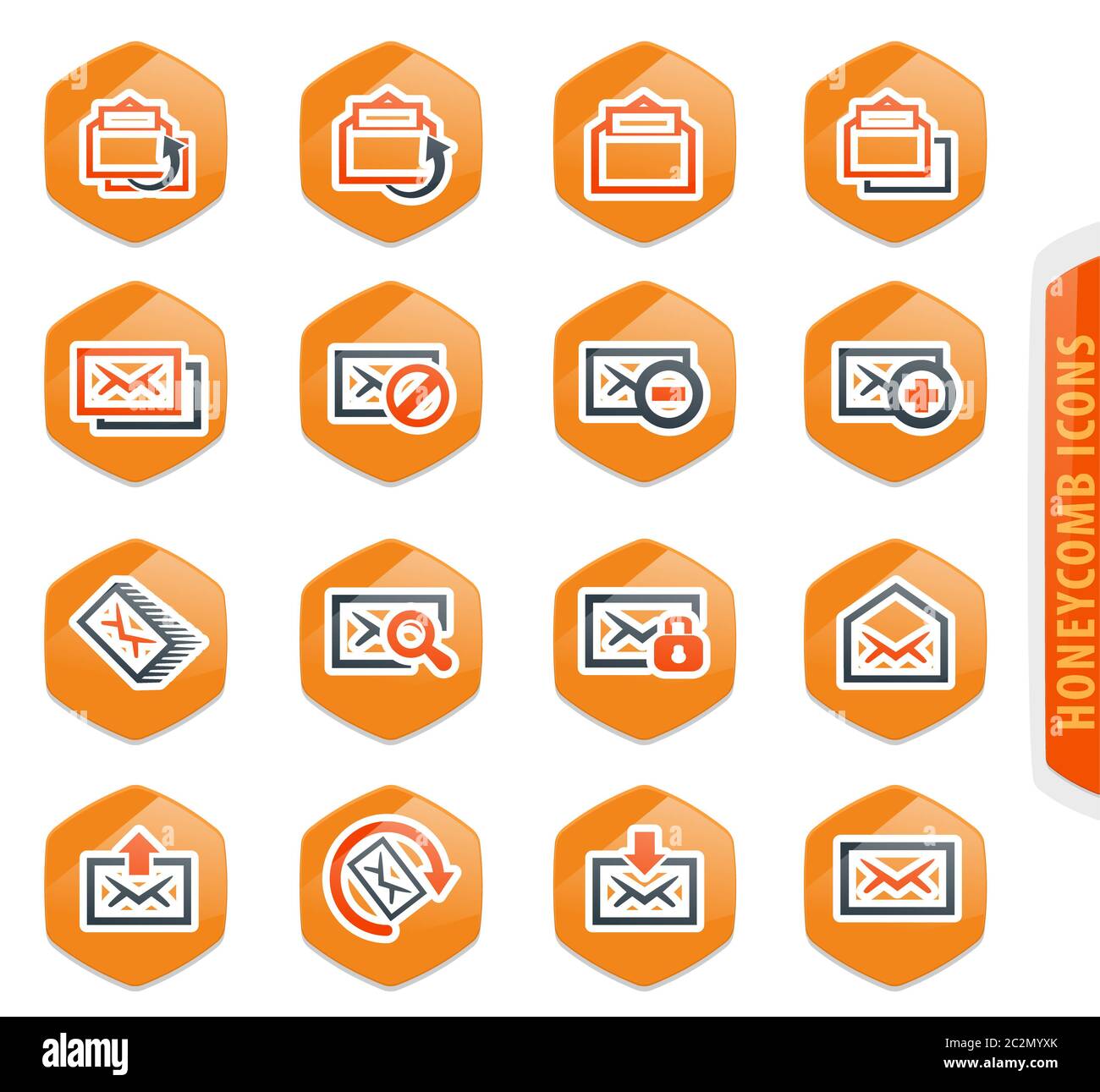 Mail easy color vector icons for user interface design Stock Photo - Alamy