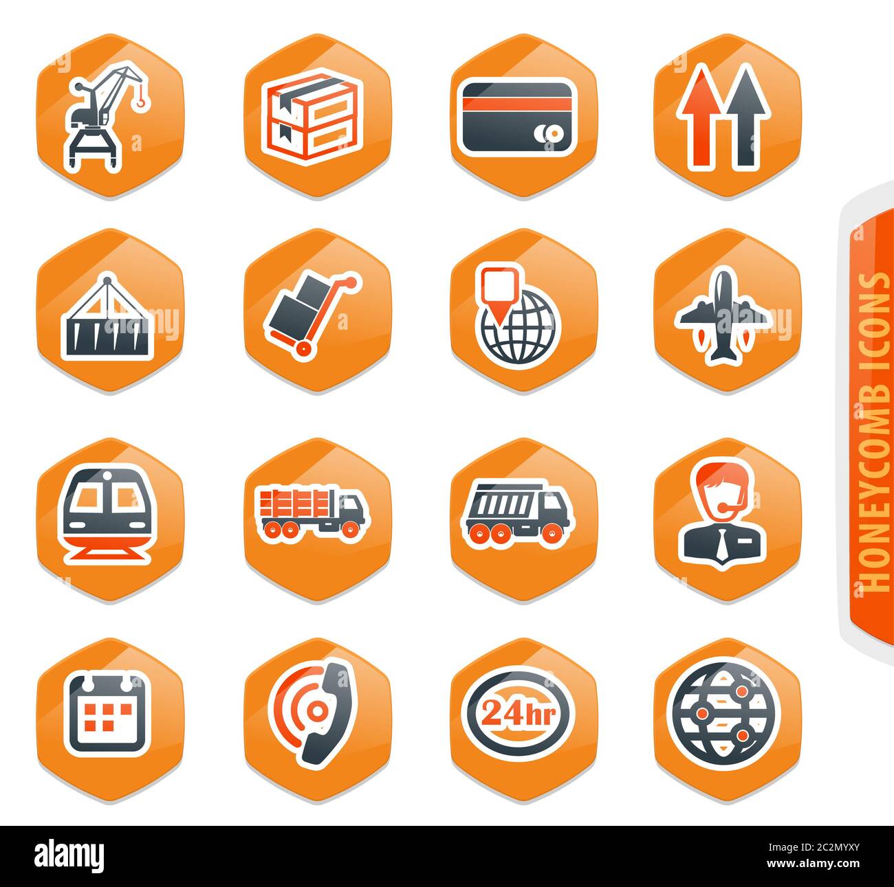 Logistic color vector icons for user interface design Stock Photo - Alamy