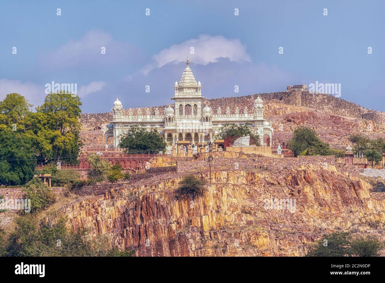 jaswant thada viewed from afar. A cenotaph located in Jodhpur, it is a ...