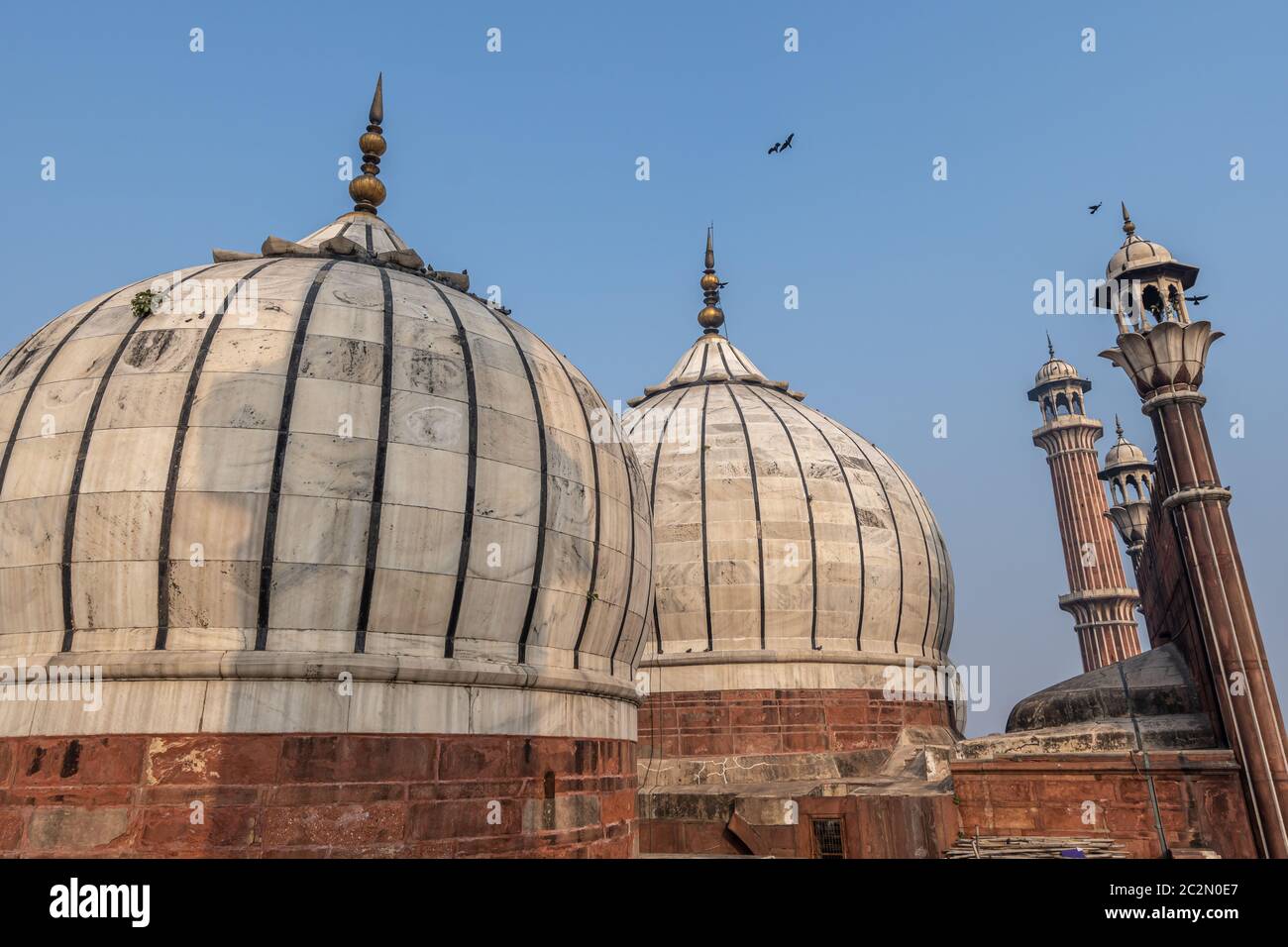jama masjid mosque domes taken close up. New Delhi, India Stock Photo ...