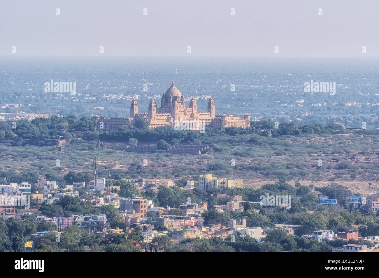 umaid bhawan palace viewed from mehrangarh fort viewpoint in jodhpur ...