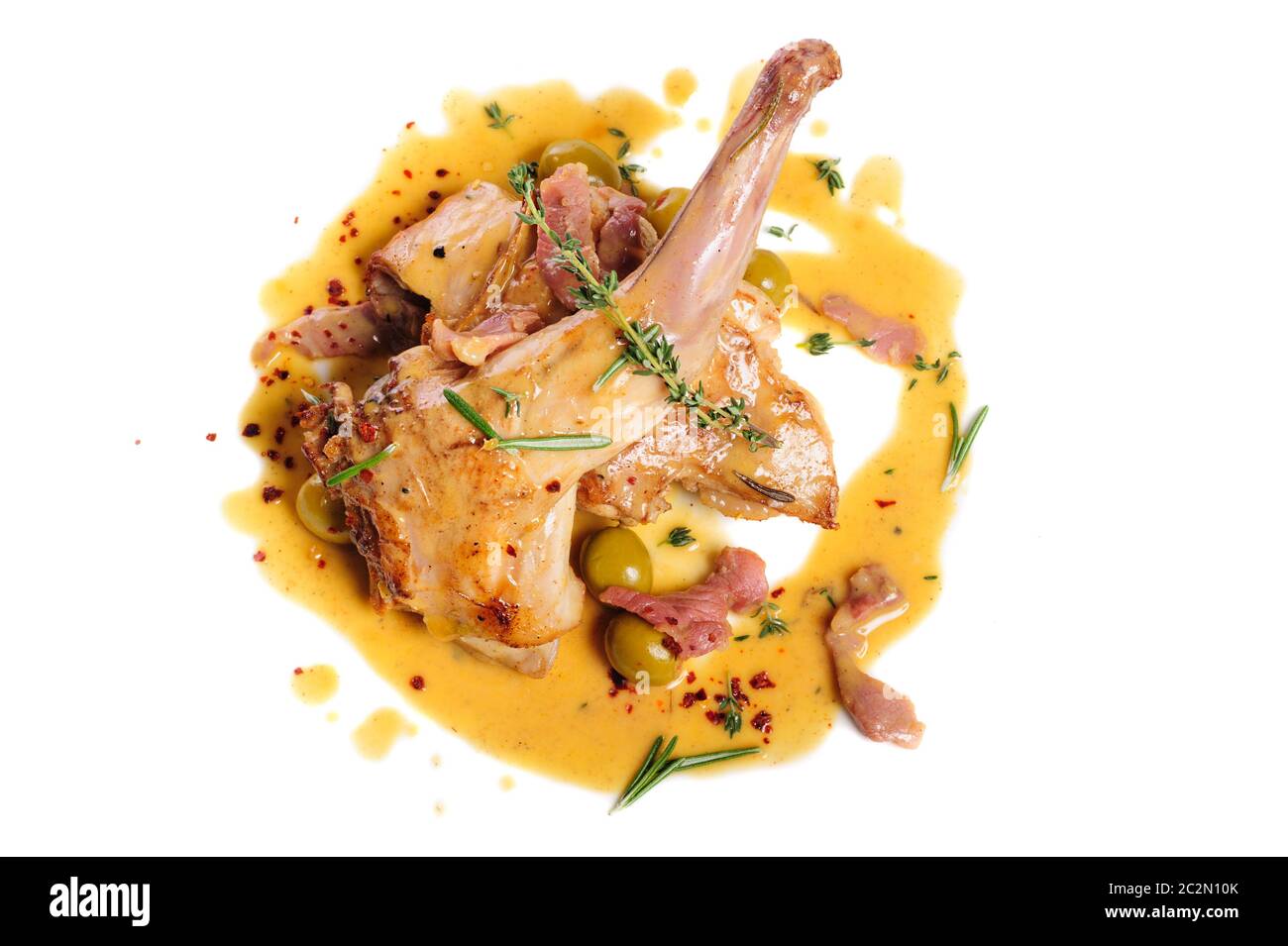 Prepared rabbit legs Stock Photo - Alamy