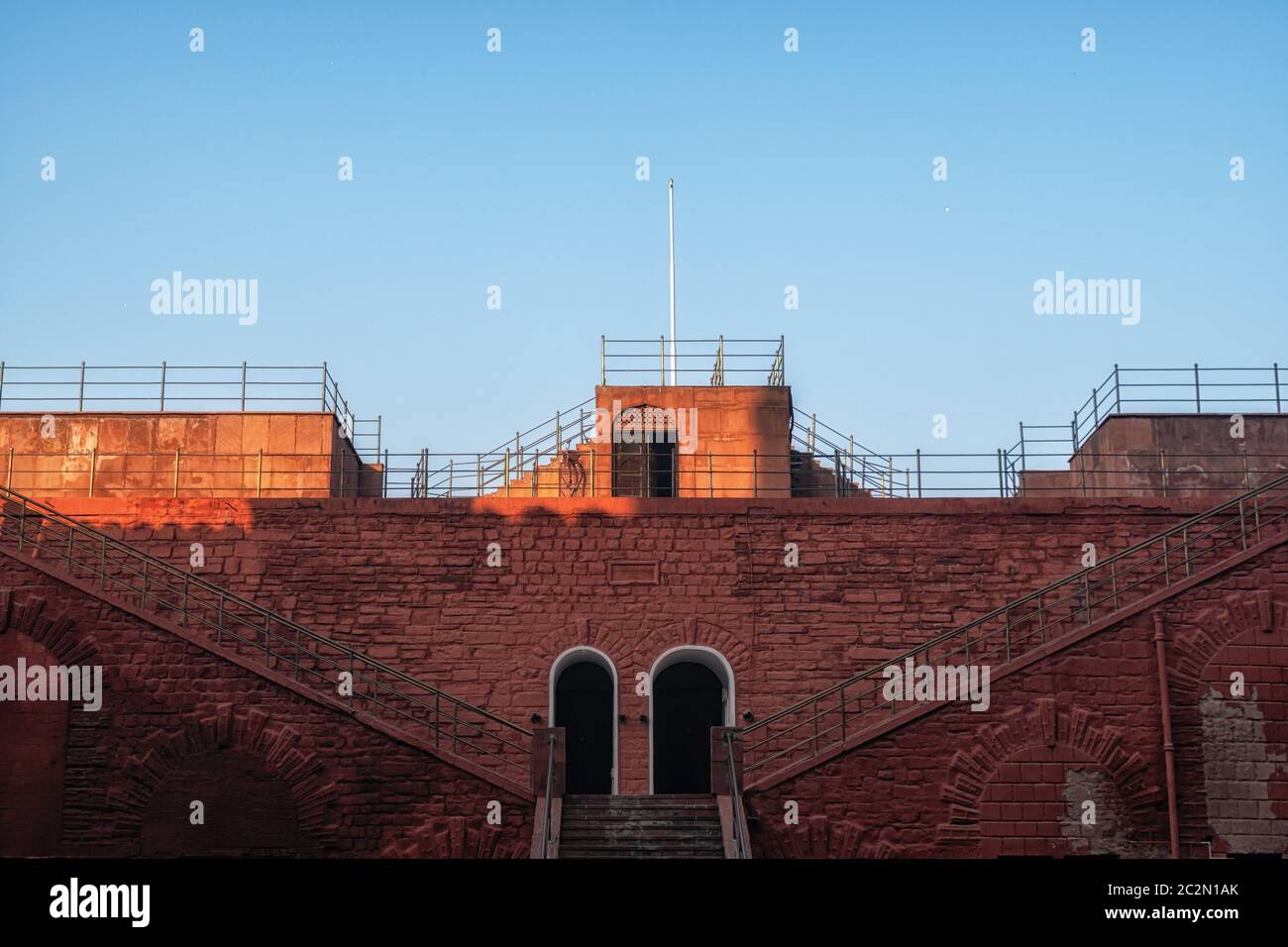 Main entrance Lahori Gate in Red Fort, New Delhi taken during sunrise ...
