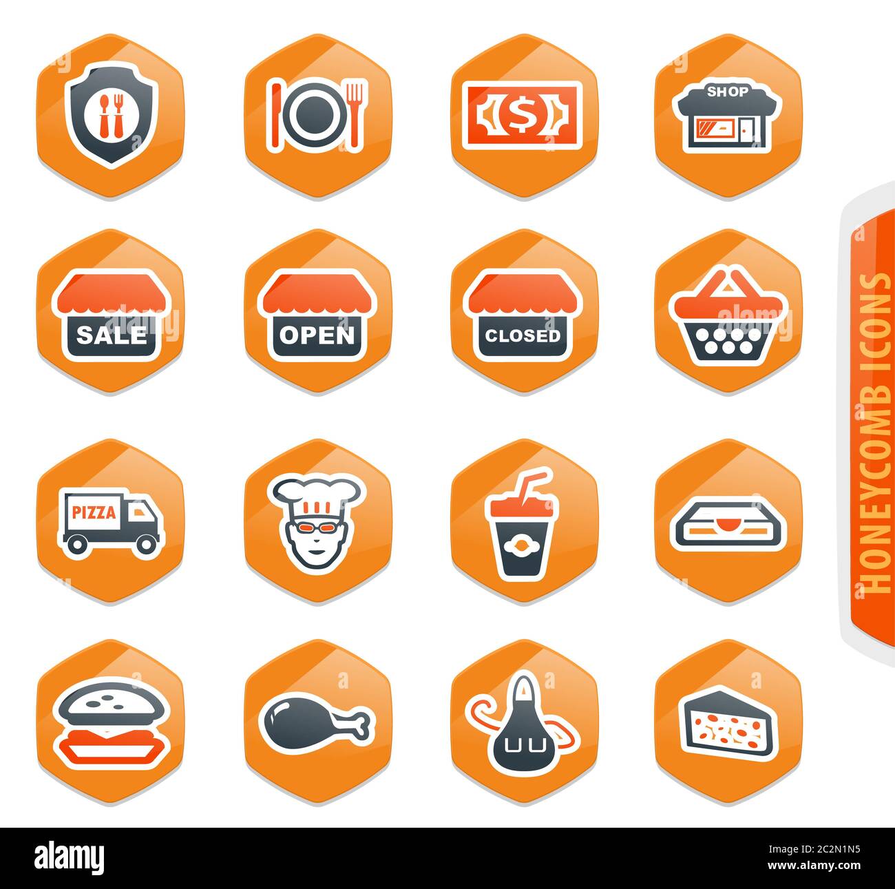 Restaurant vector icons for user interface design Stock Photo - Alamy