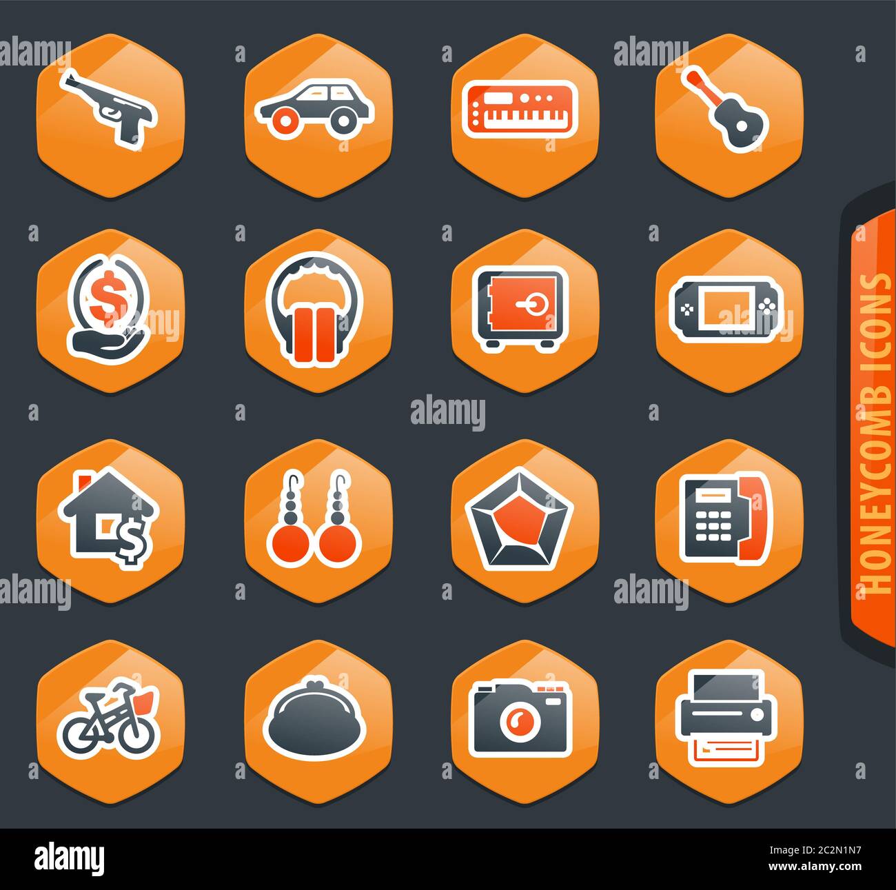 Pawn shop vector icons for user interface design Stock Photo - Alamy