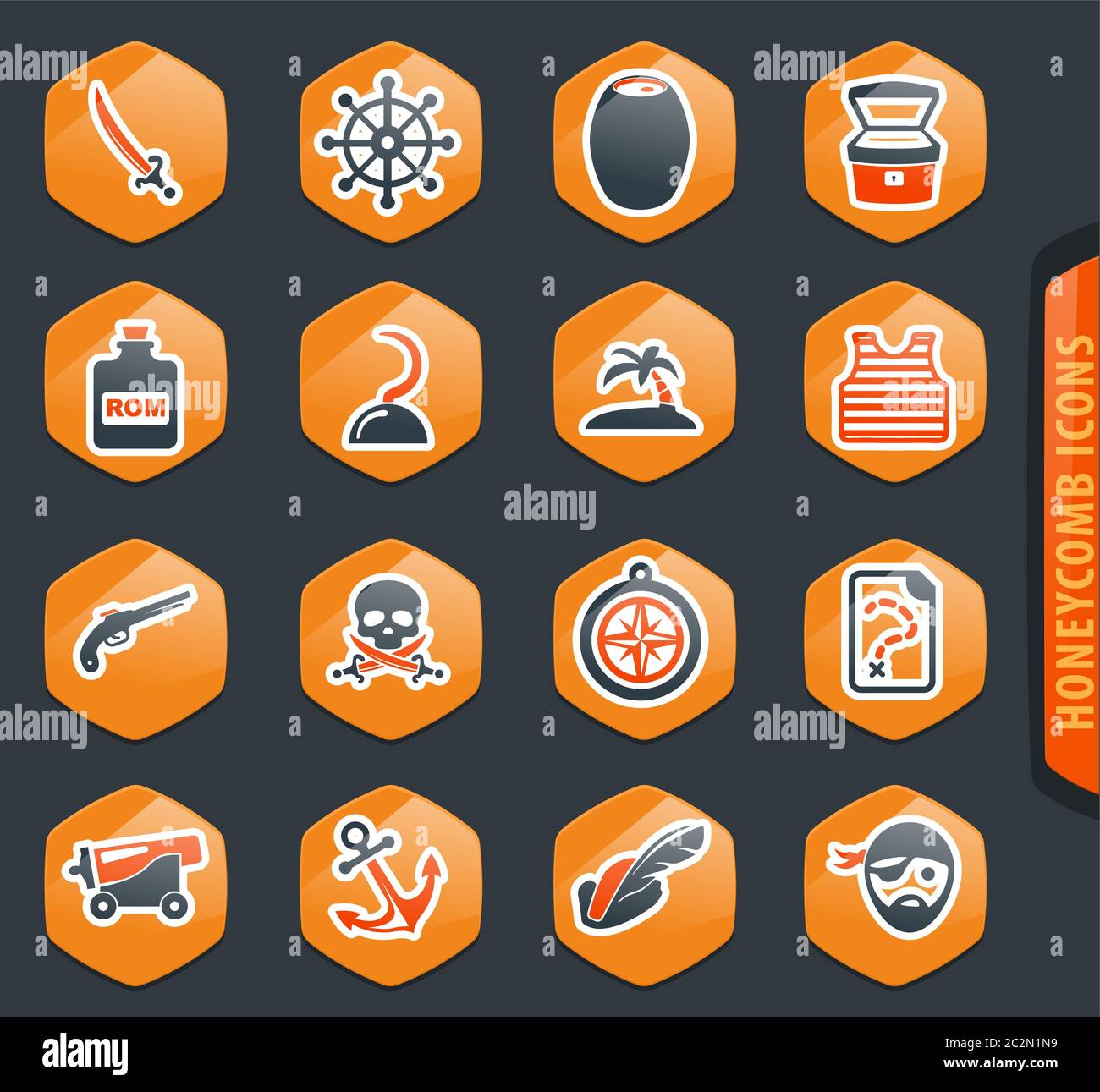 Pirates icon set for web sites and user interface Stock Photo - Alamy