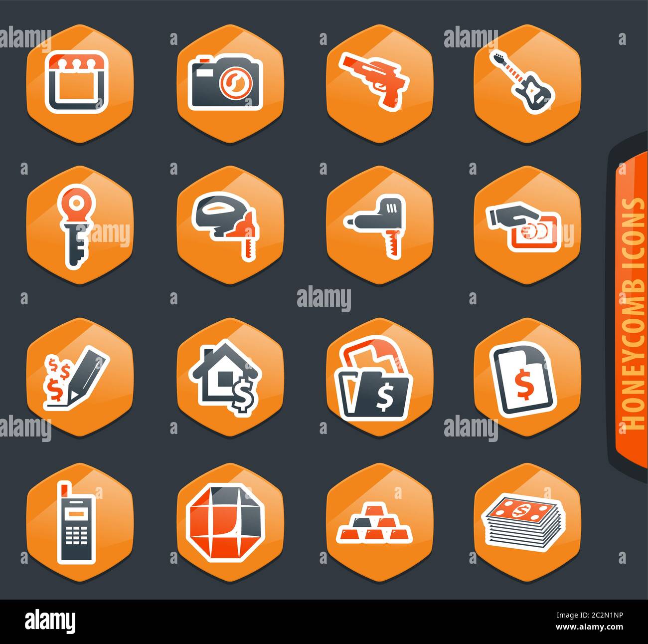 Pawn shop vector icons for user interface design Stock Photo - Alamy