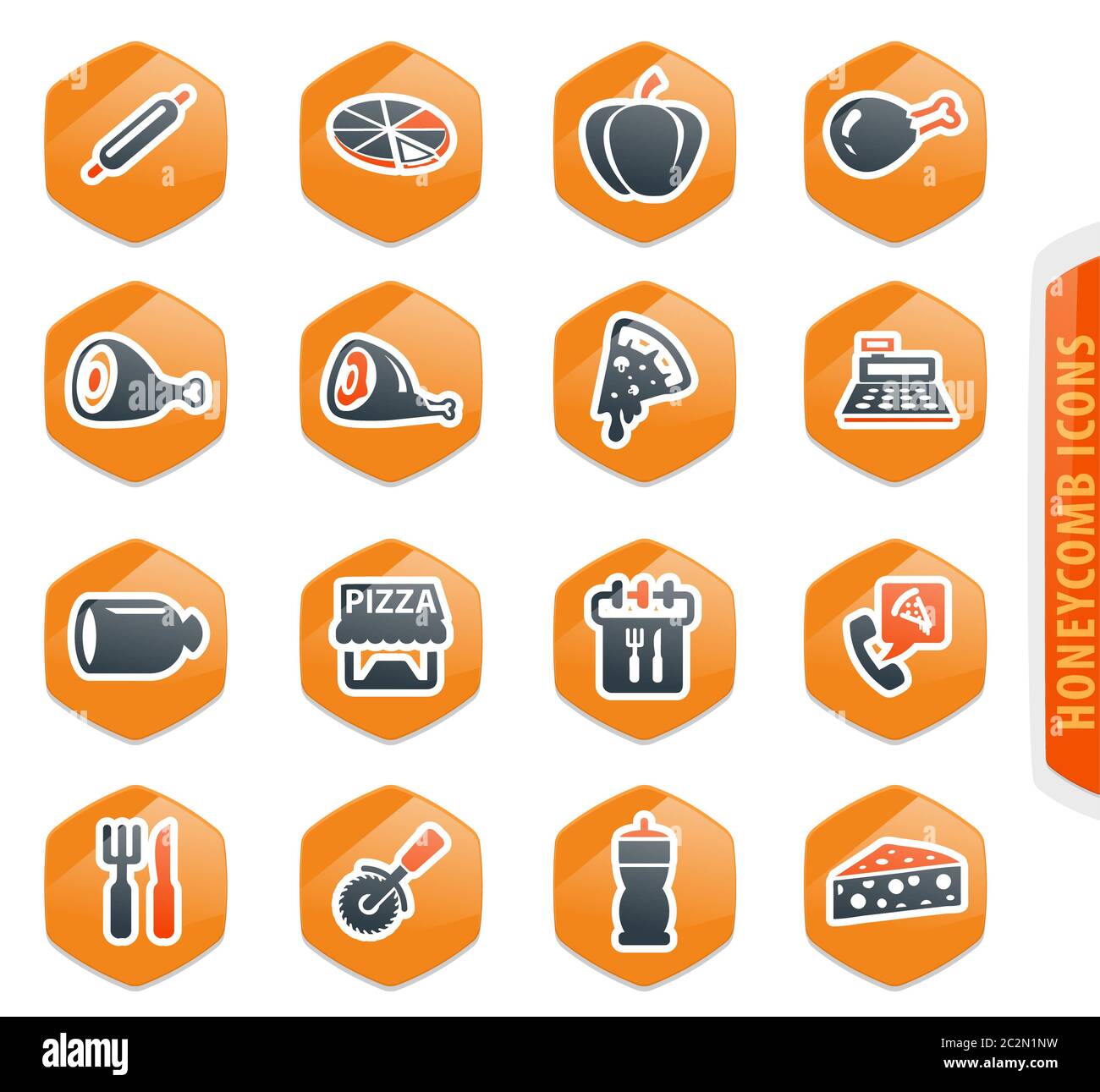 Restaurant vector icons for user interface design Stock Photo - Alamy