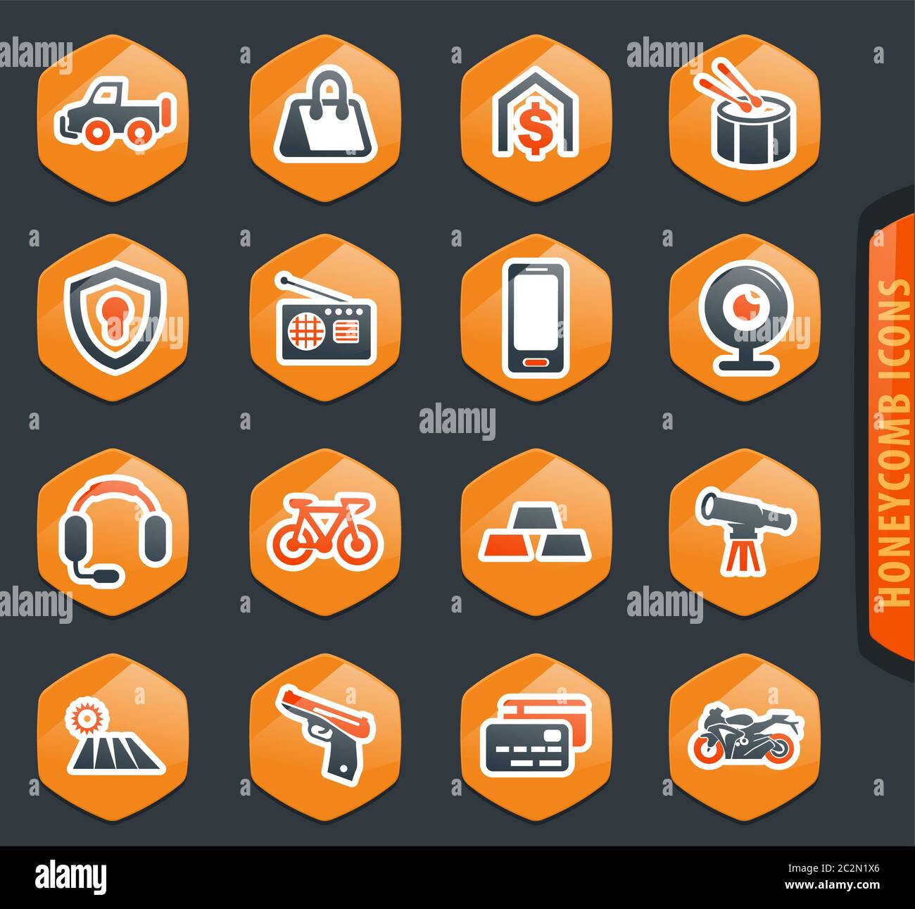 Pawn shop vector icons for user interface design Stock Photo - Alamy