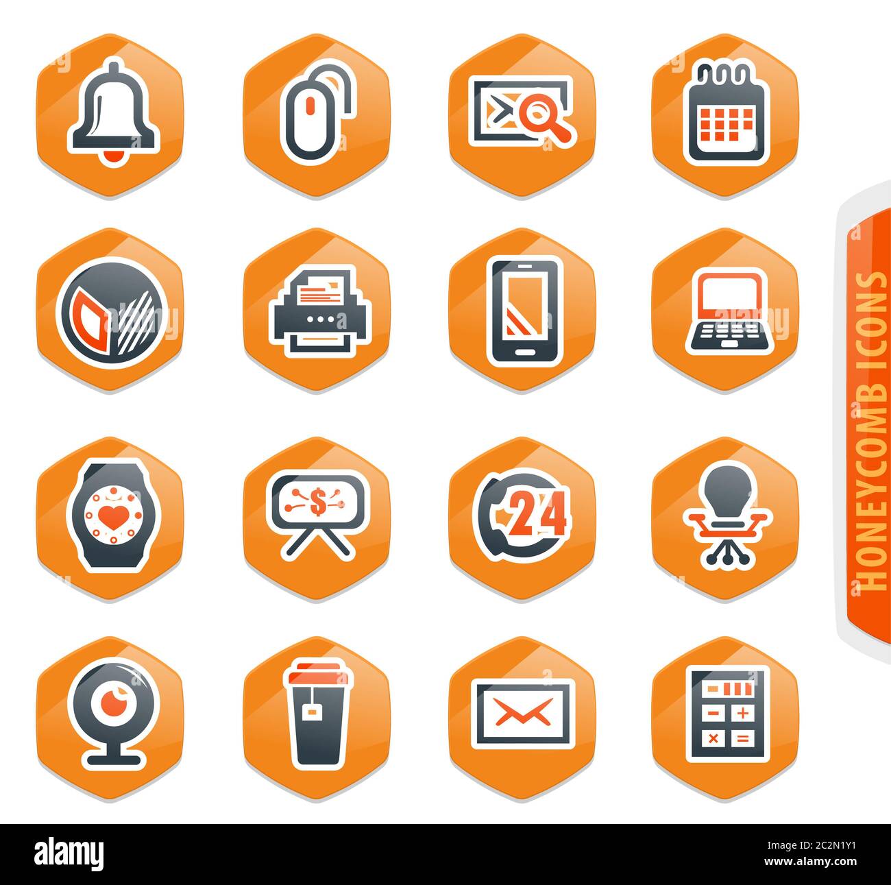 Office vector icons for user interface design Stock Photo - Alamy
