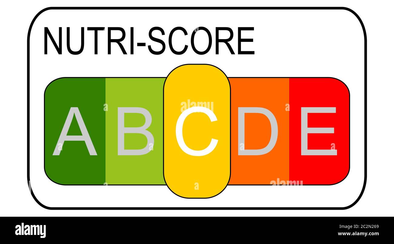 Nutri-Score Label C, 5-colour Nutrition Label â€“ illustration Stock ...