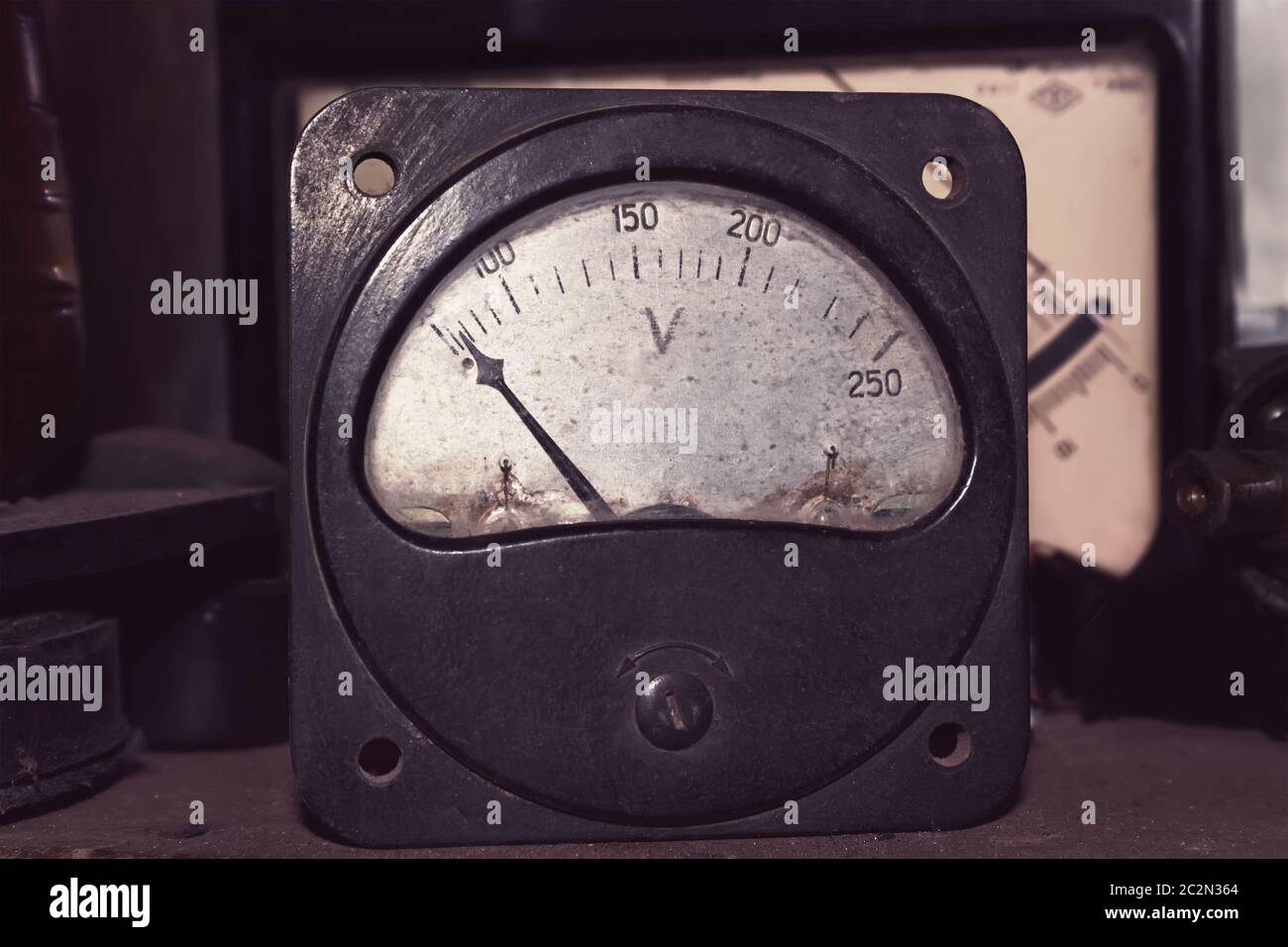 Old big voltmeter Stock Photo - Alamy