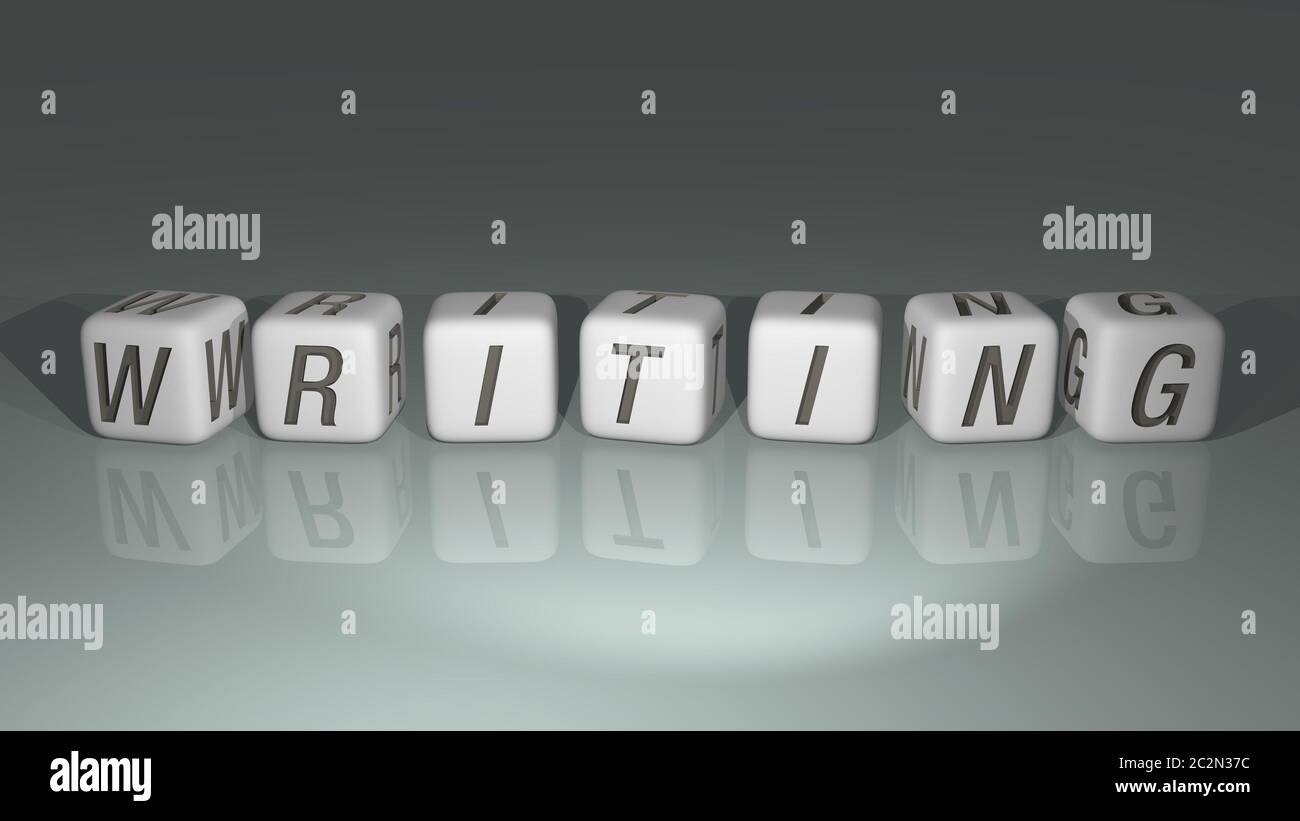 Writing built by dice letters and color crossing for the related ...