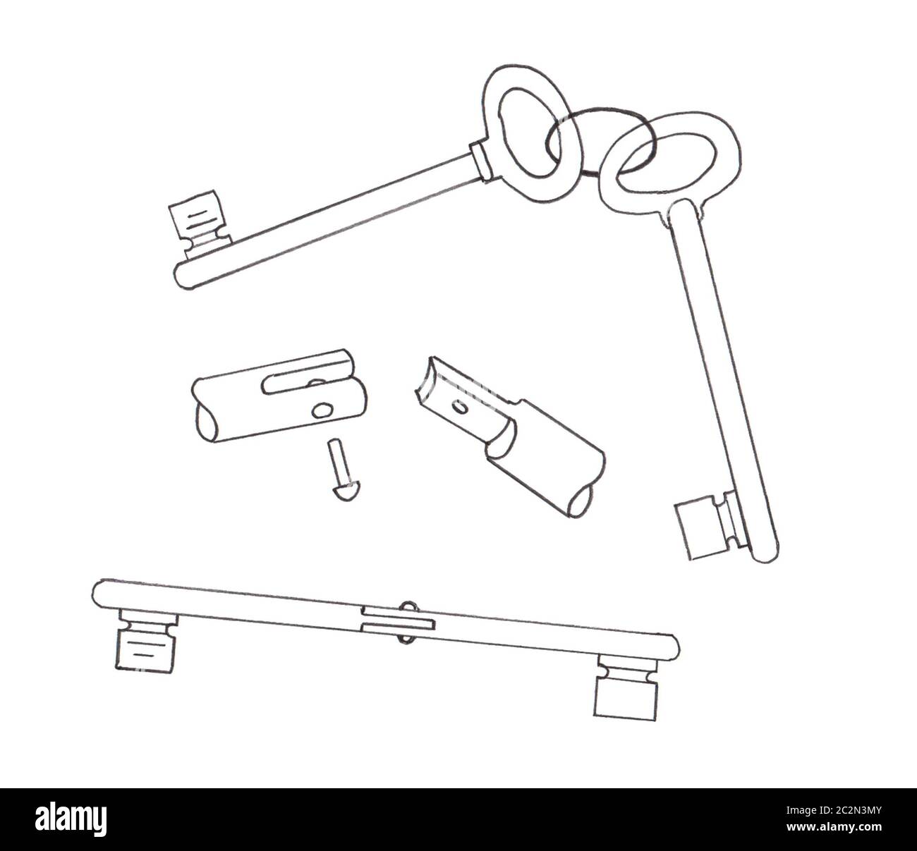 Do not block hinge Cut Out Stock Images & Pictures - Alamy