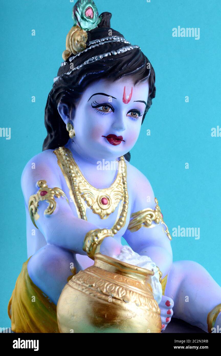 Blue Idol Of Lord Krishna High Resolution Stock Photography and Images ...