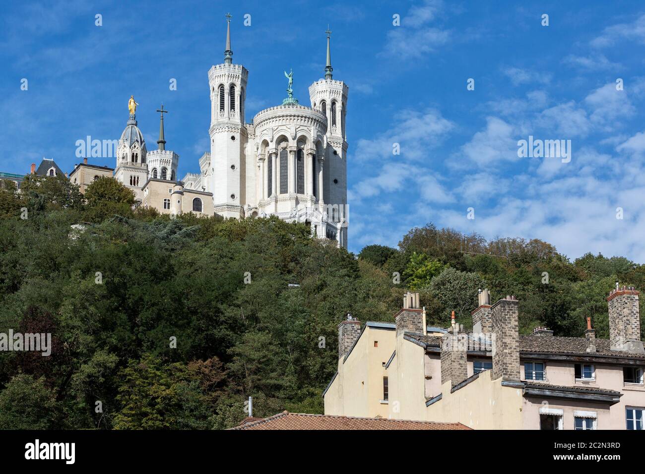 Notre-Dame de Fourvière church in Lyon, France Stock Photo - Alamy