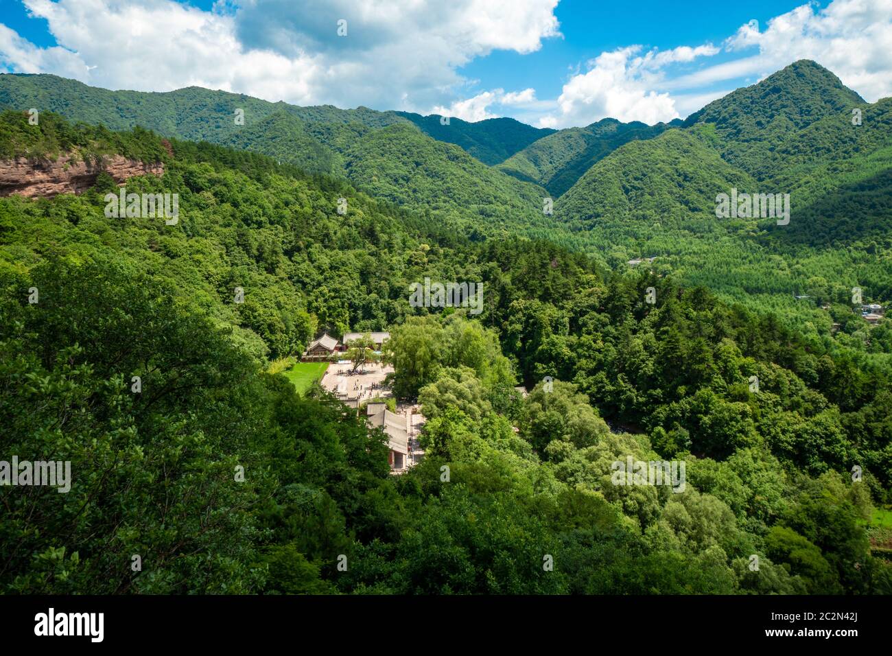 Impressive hill caves with more than 7,000 Buddhist sculptures Stock ...
