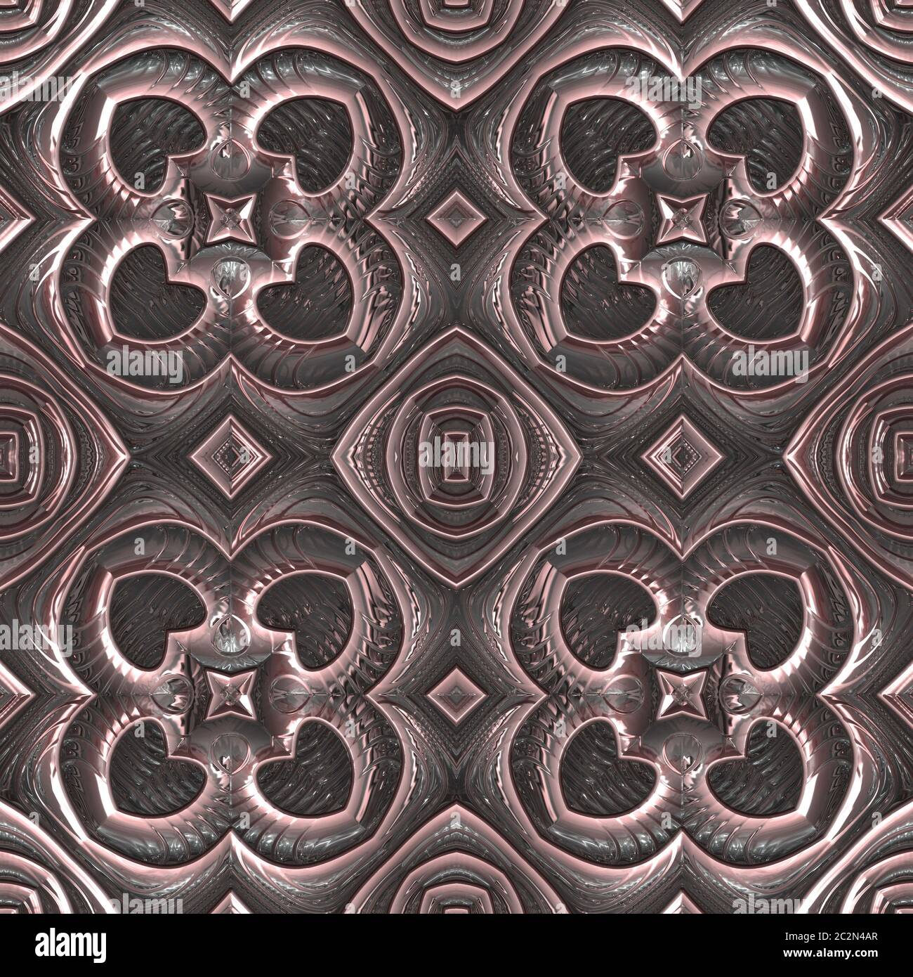 elegant seamless repeating pattern tile with a glossy rosegold metal ...