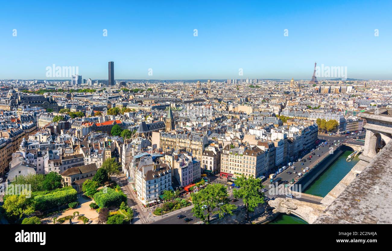 Paris cityscape and landmarks at summer day, France Stock Photo - Alamy