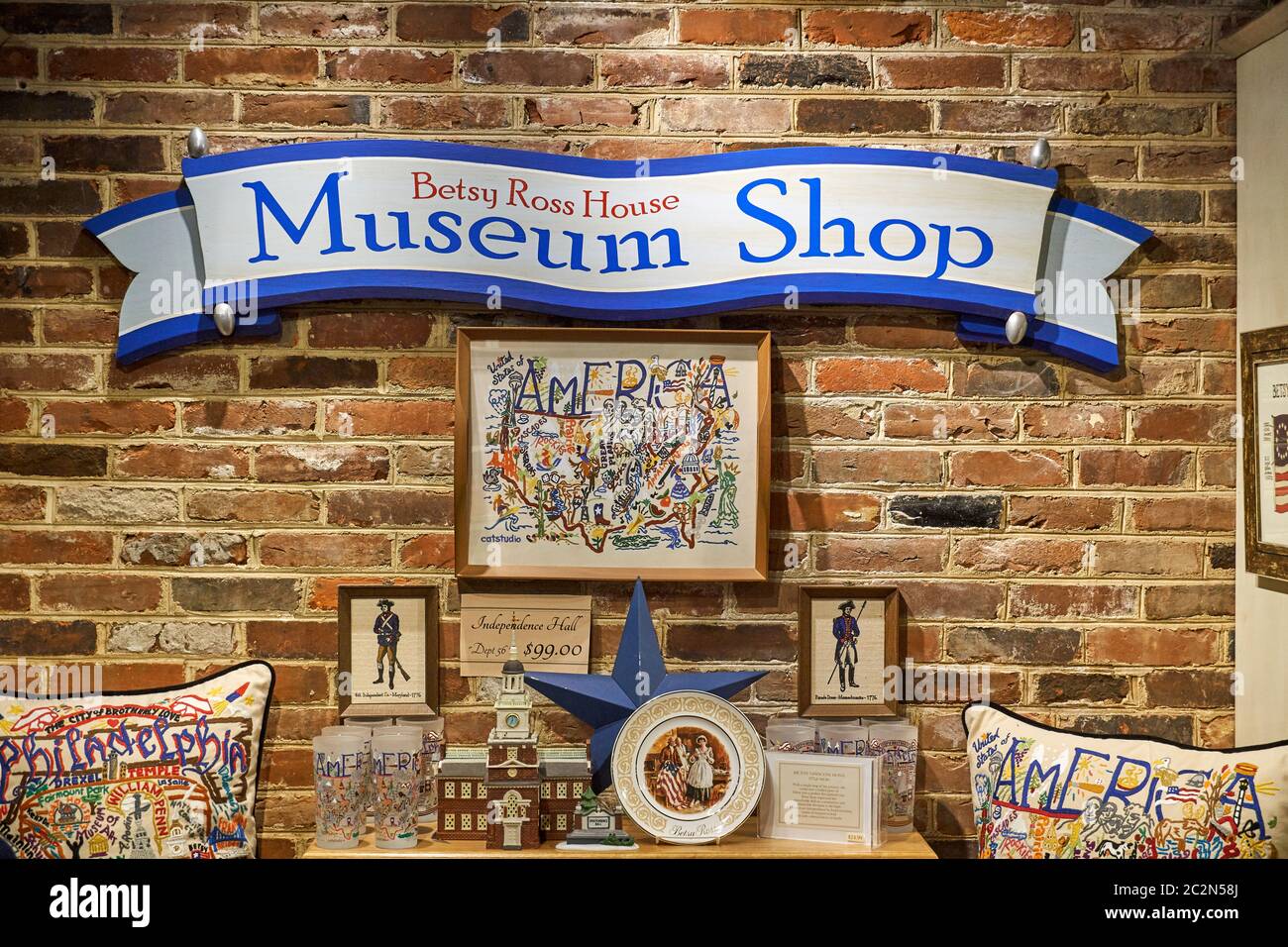 Philadelphia, USA - December 14, 2019: Betsy Ross Museum. The Betsy ...