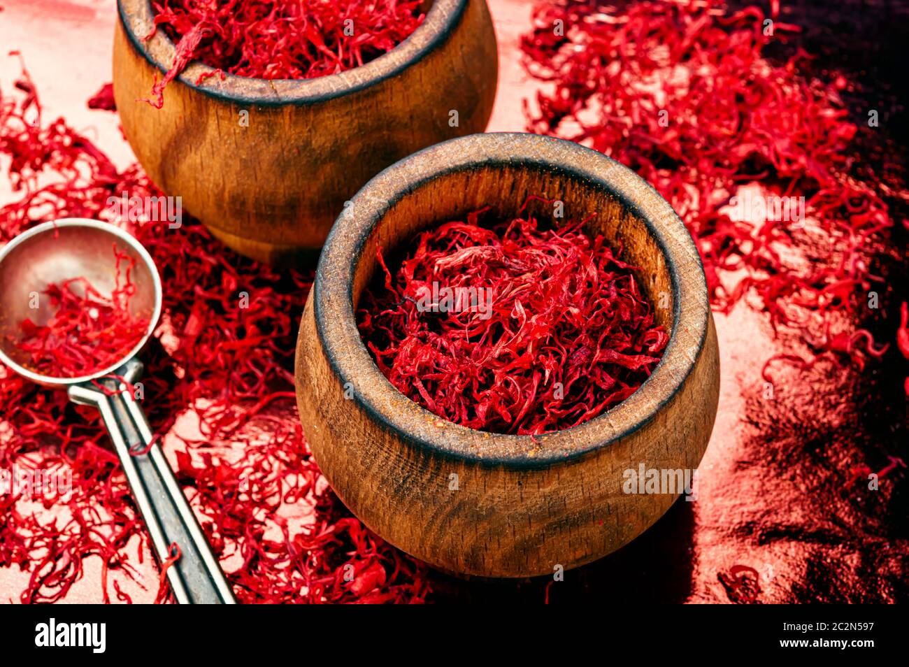 Saffron spice used in food and traditional herbal medicine Stock Photo ...