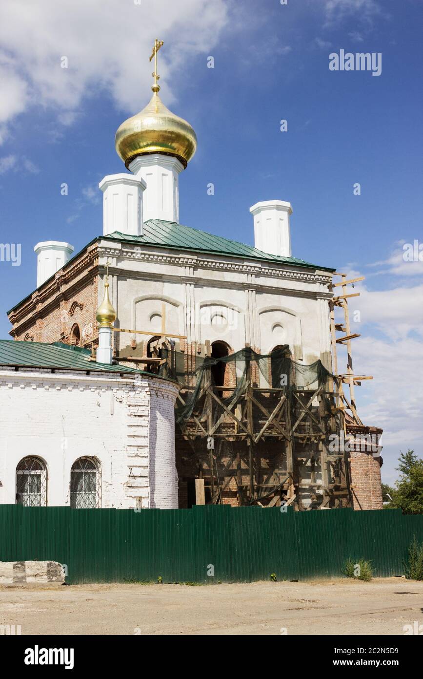 Restoration church, beheaded during the Soviet period Stock Photo - Alamy