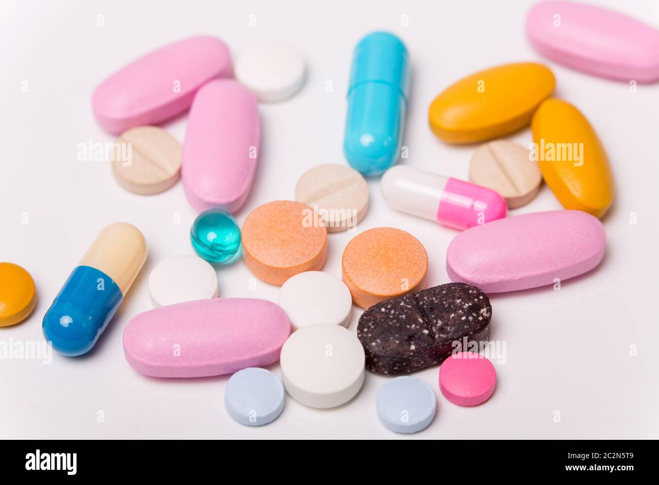 different Tablets pills capsule heap mix therapy drugs Stock Photo - Alamy