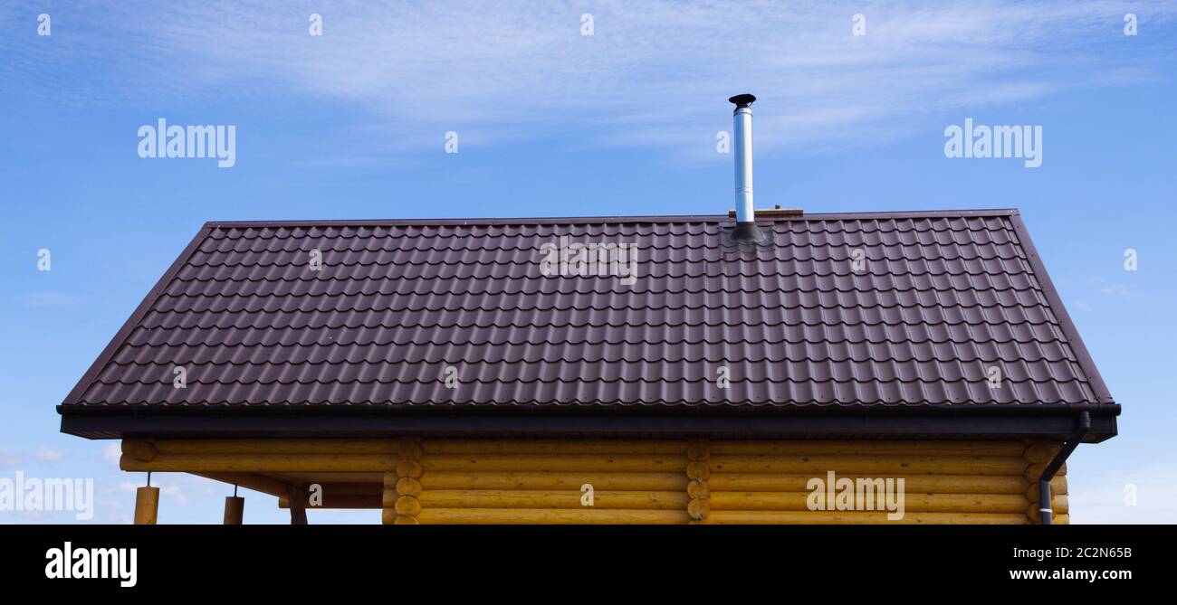 Roof of a small wooden building Stock Photo - Alamy